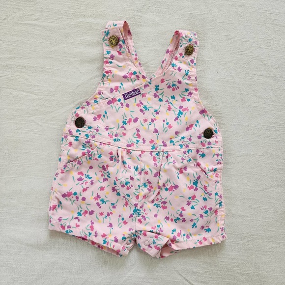 Nostalgic Baby Vintage | Bottoms | Vintage Oshkosh Floral Shortalls 36 ...